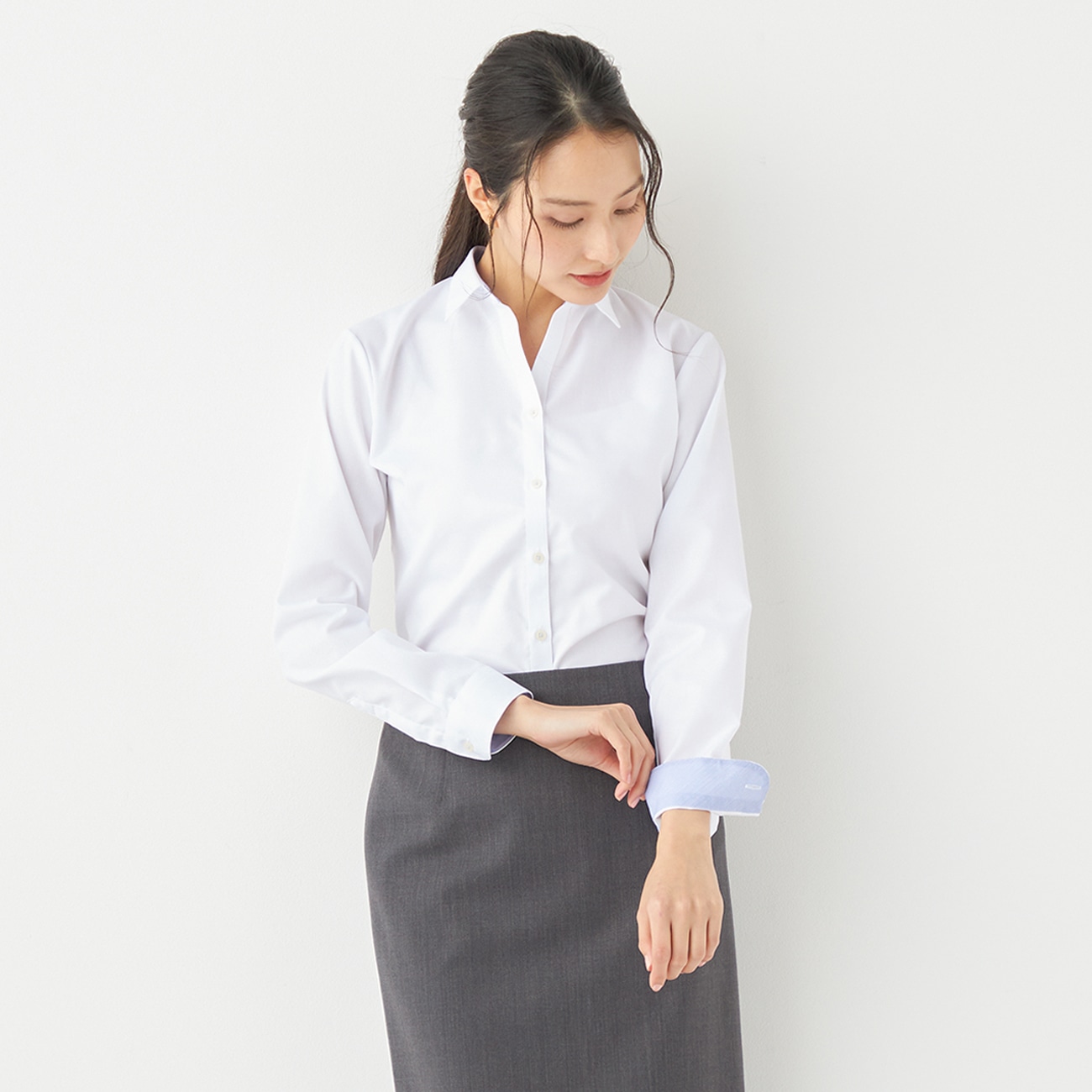 綿100ノンアイロンシャツ 別生地 スキッパー|O74_NBRHSS-52 - ORIHICA 公式通販