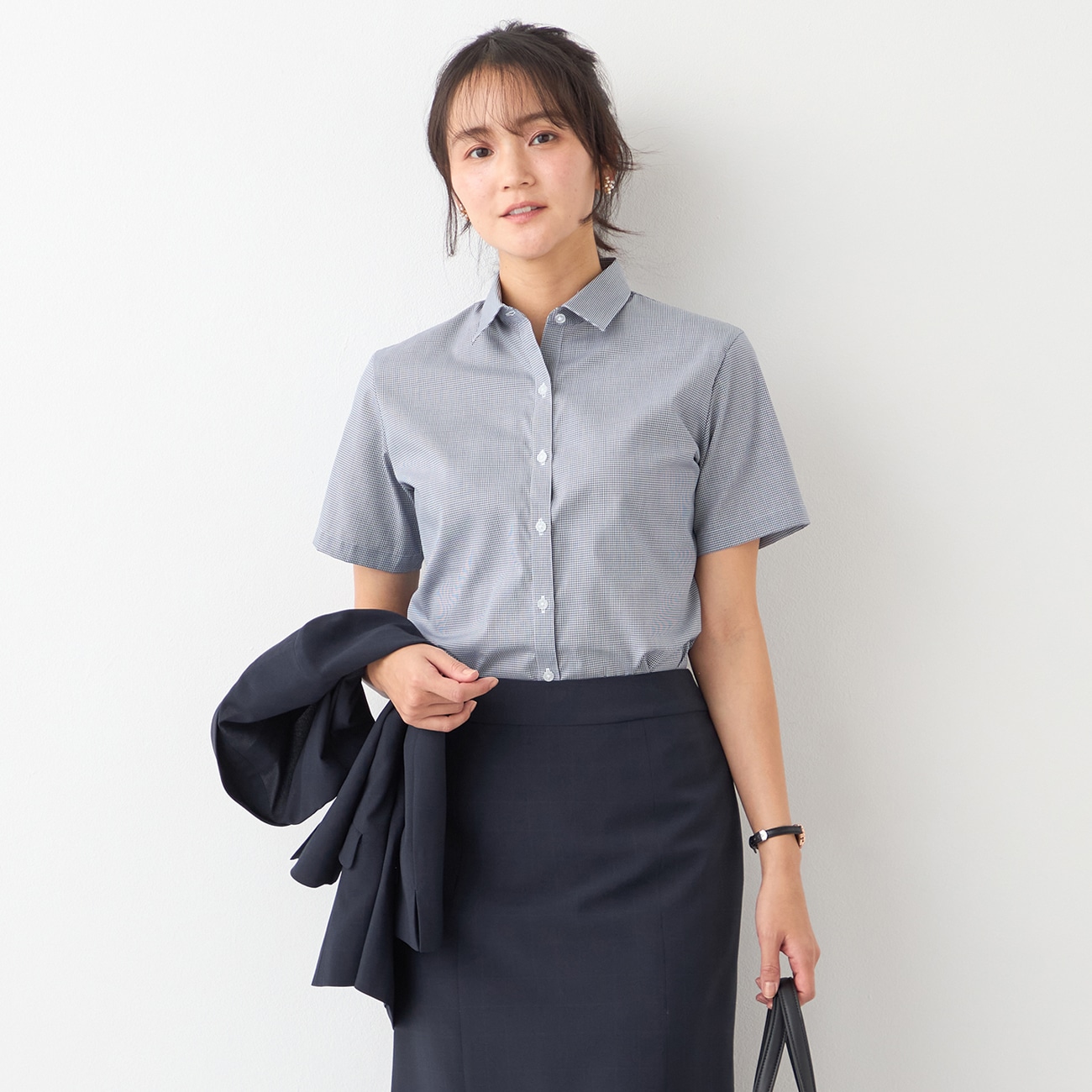 SUPER NON-IRON COTTONシャツ 半袖 チェック レギュラー|O74_NBRHSS-60 - ORIHICA 公式通販