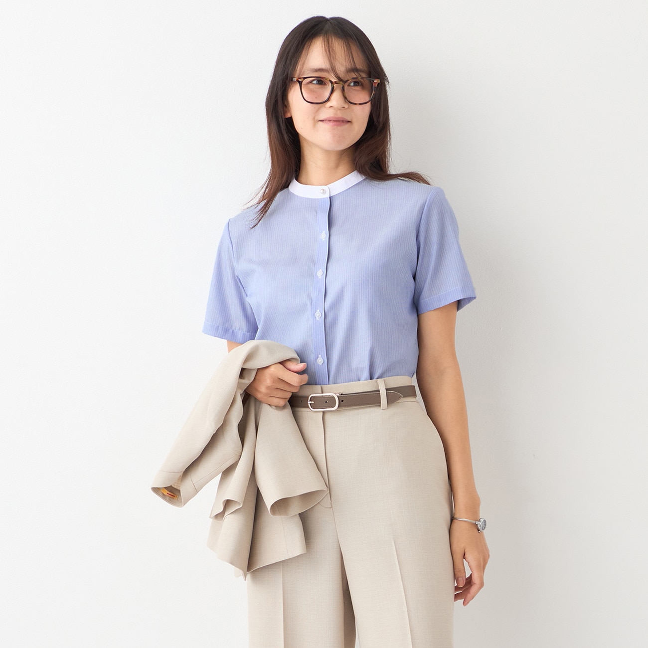 SUPER NON-IRON COTTONシャツ 半袖 バンドカラー|O74_NBRHSS-62 - ORIHICA 公式通販