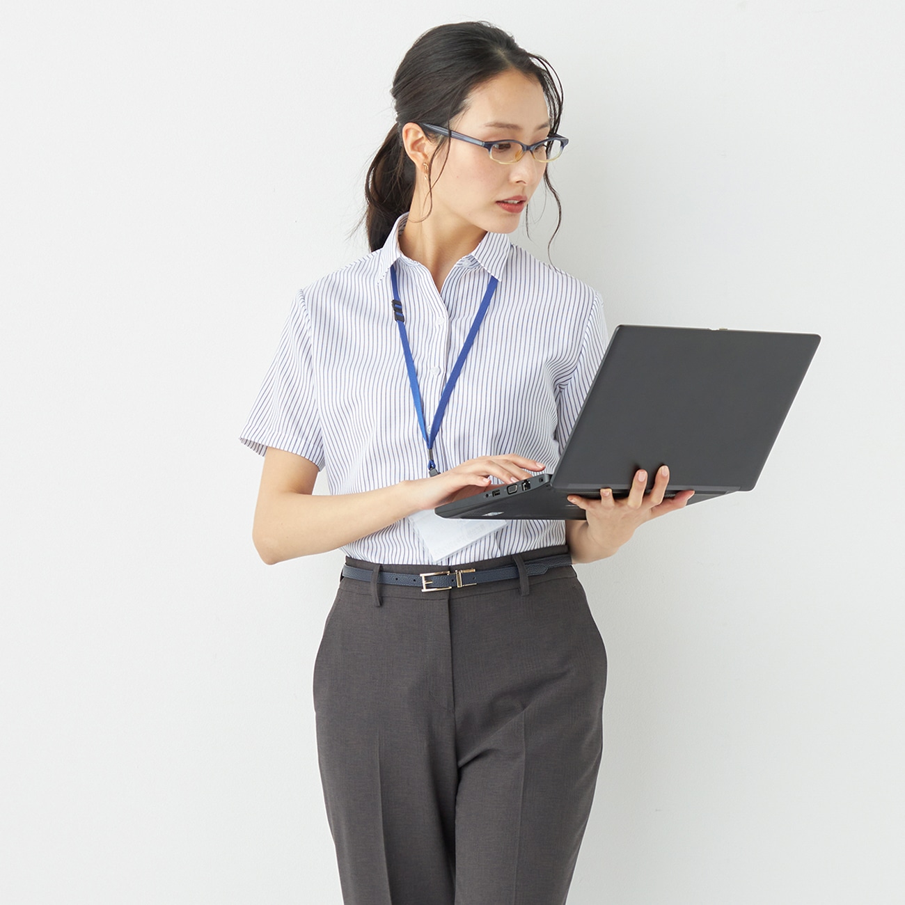 【WEB限定】綿100ノンアイロンシャツ 半袖 ストライプ レギュラー|O74_OECNB5S11 - ORIHICA 公式通販