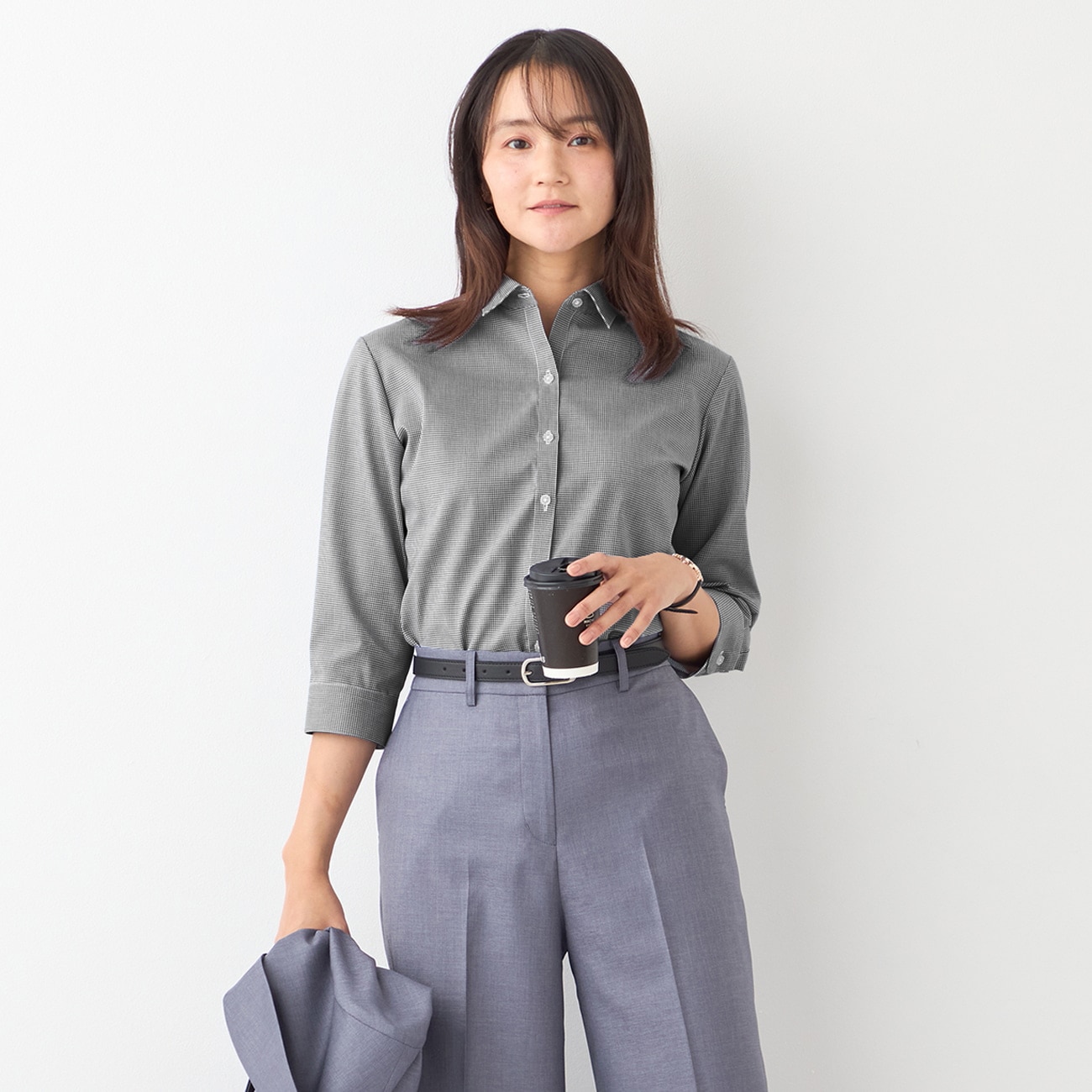 【WEB限定】SUPER NON-IRON COTTONシャツ 七分袖 チェック レギュラー|O74_OECNB6S10 - ORIHICA 公式通販