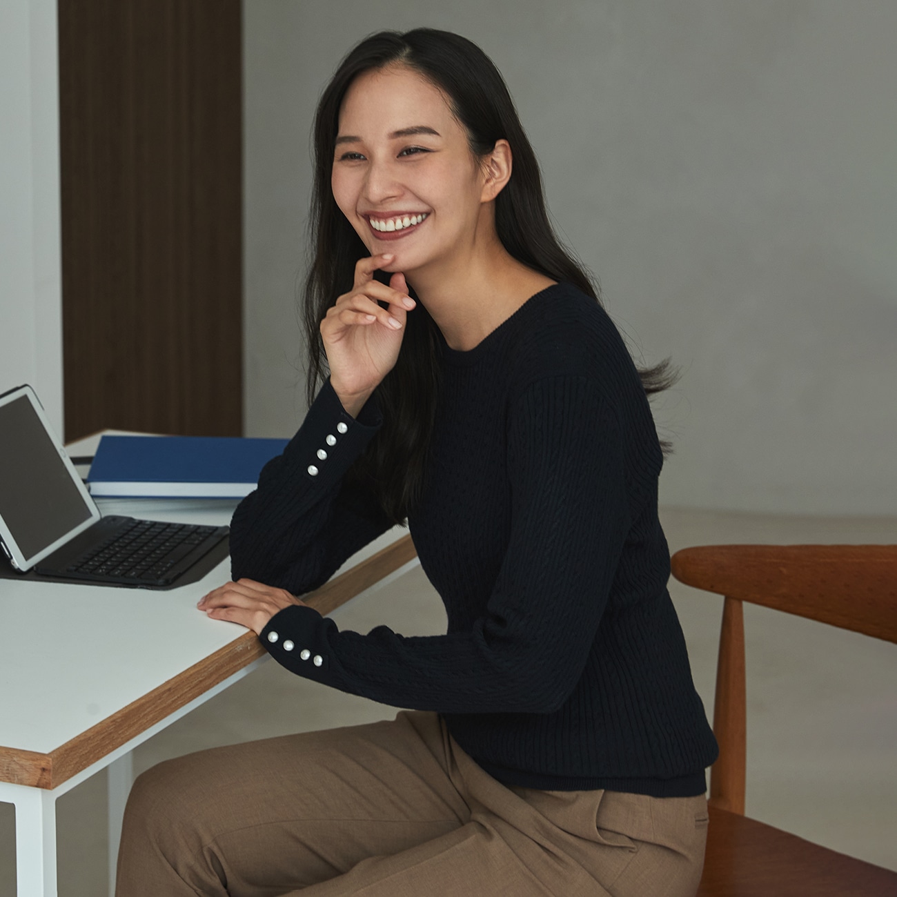 [アウトレット]洗えるニット ミニケーブル|O79_FL24K10 - ORIHICA 公式通販